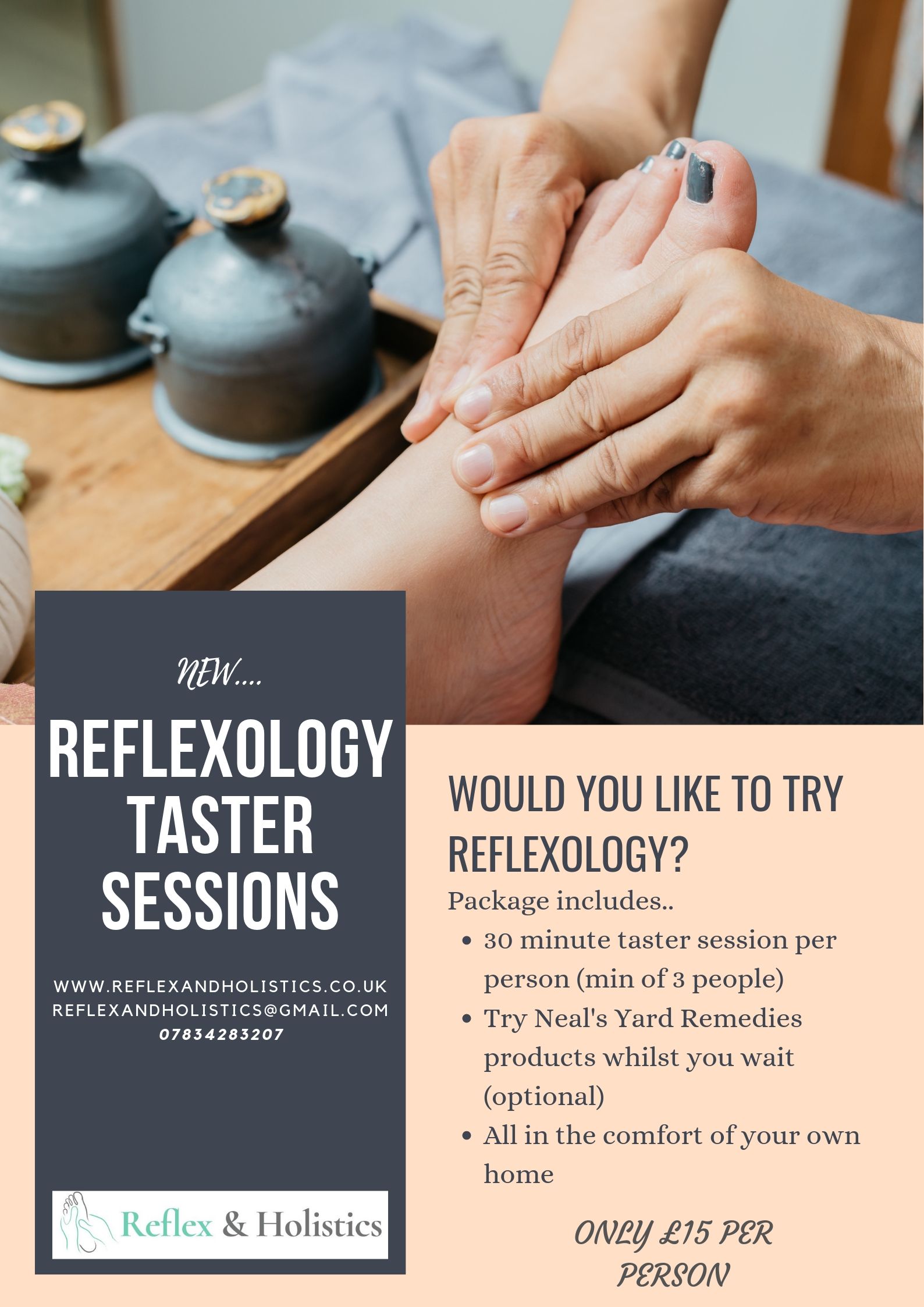 Reflexology Taster Sessions - Reflex & Holistics